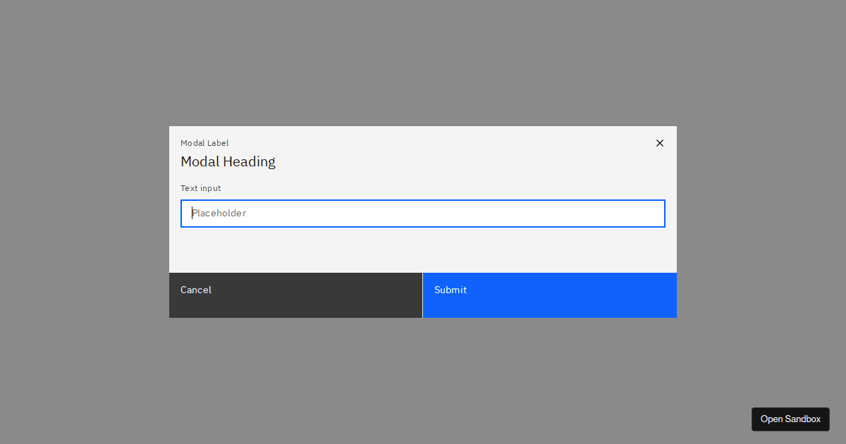 carbon-react-modal-formik-bug - Codesandbox