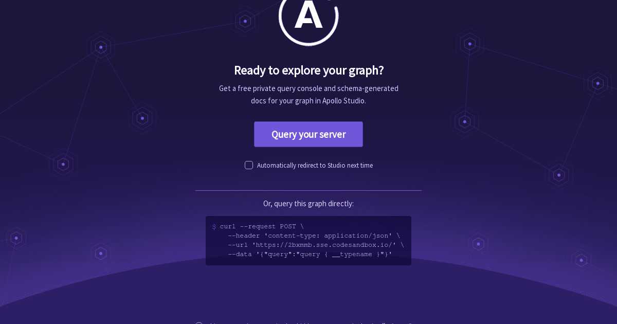 Apollo Server Codesandbox 