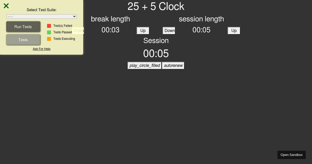 25 + 5 Clock - Codesandbox