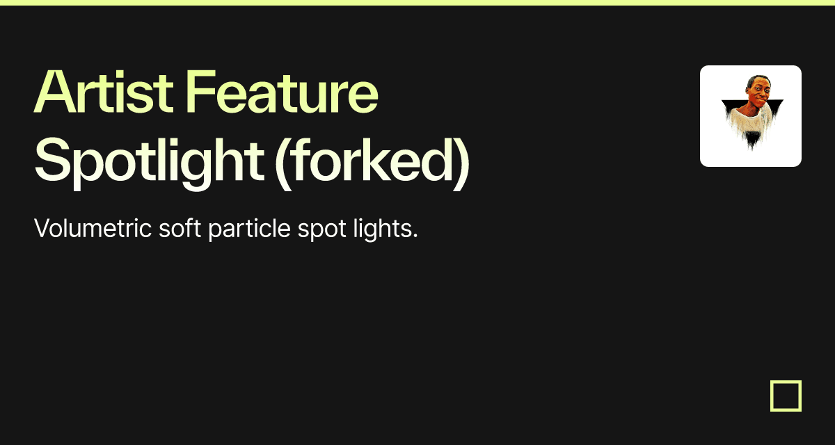 Artist Feature Spotlight (forked) - Codesandbox