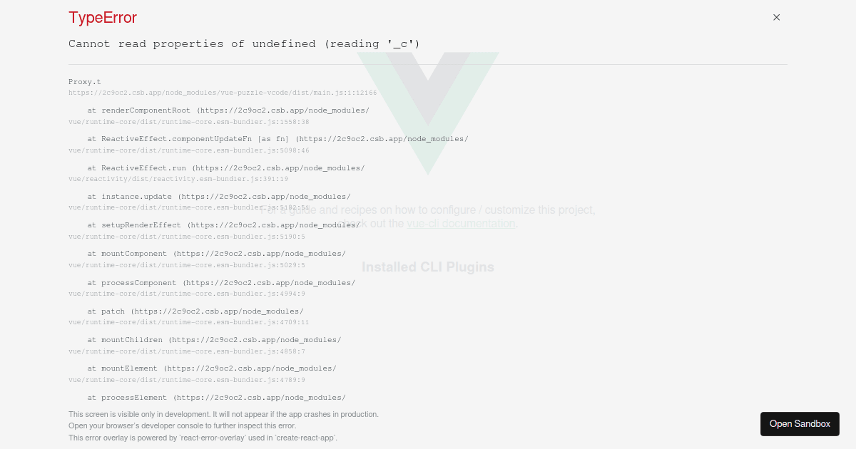 Vue Puzzle Codesandbox