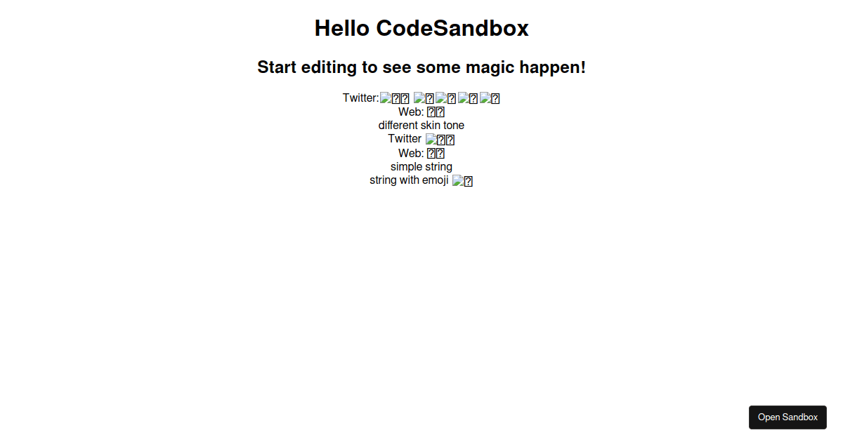 react-emoji-render - Codesandbox react-emoji-render - Codesandbox