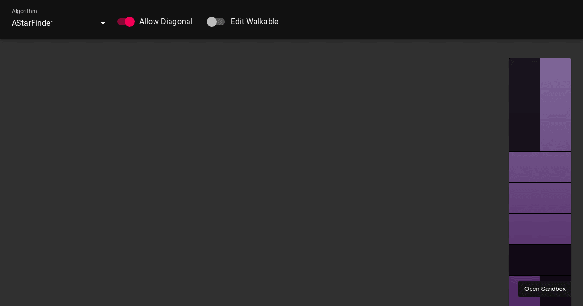 Pathfinding - Codesandbox