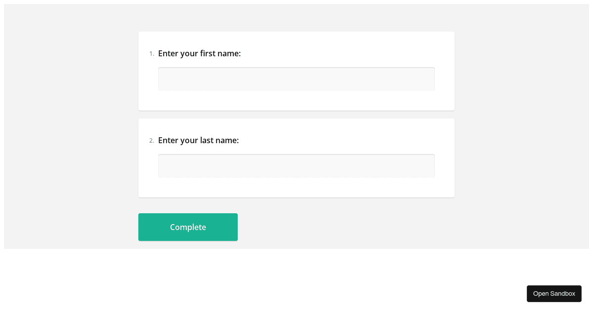 SurveyJS - Add a Survey to a Vue Application (forked) - Codesandbox