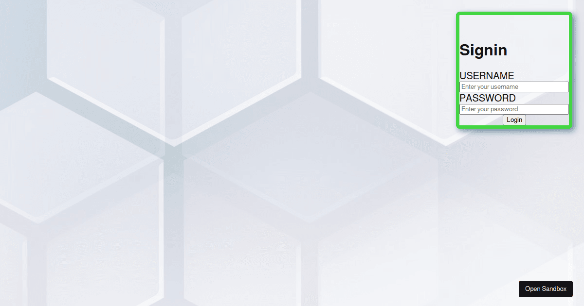 Login Page (forked) - Codesandbox