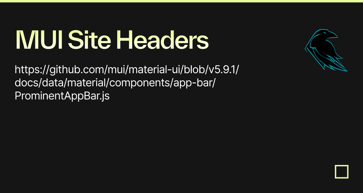 MUI Site Headers - Codesandbox