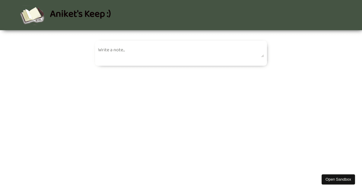 anikets-keep - Codesandbox