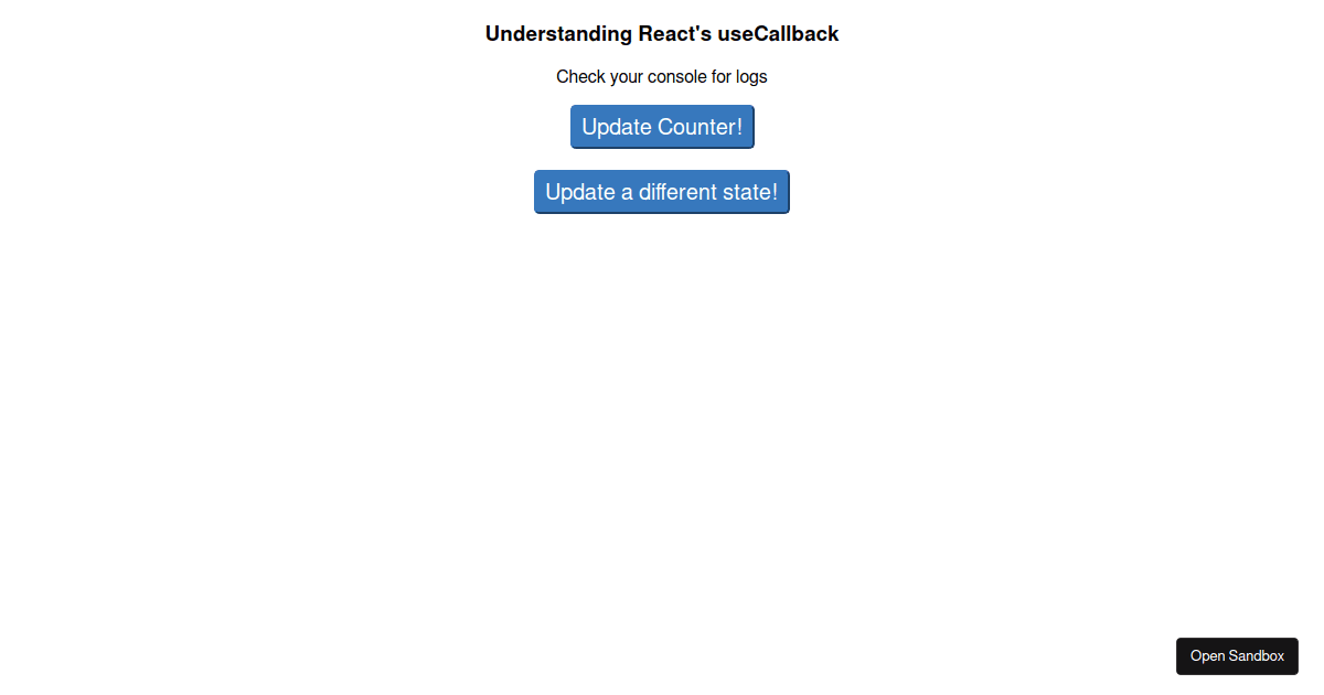 useCallback - Codesandbox