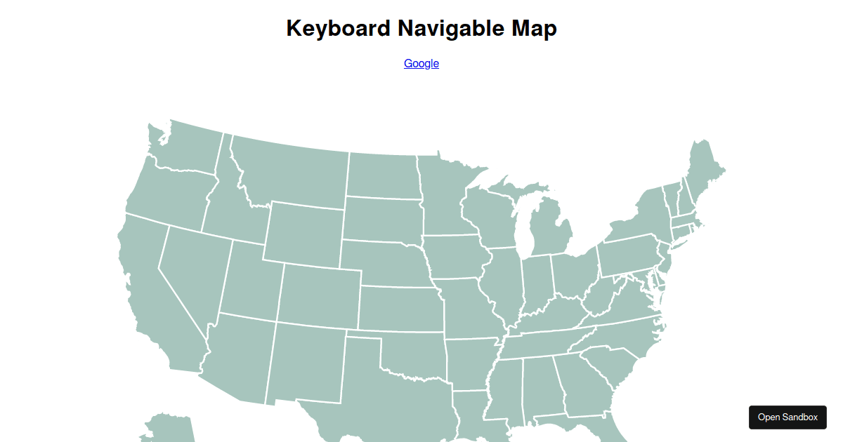 keyboard-navigable-map - Codesandbox