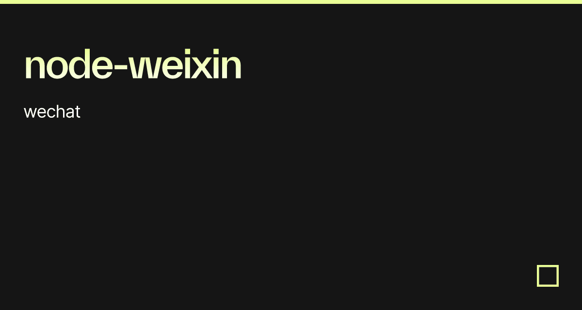 node-weixin - Codesandbox