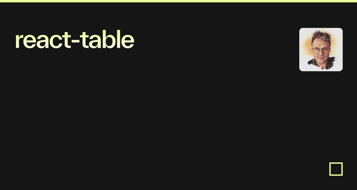 React Table Codesandbox 