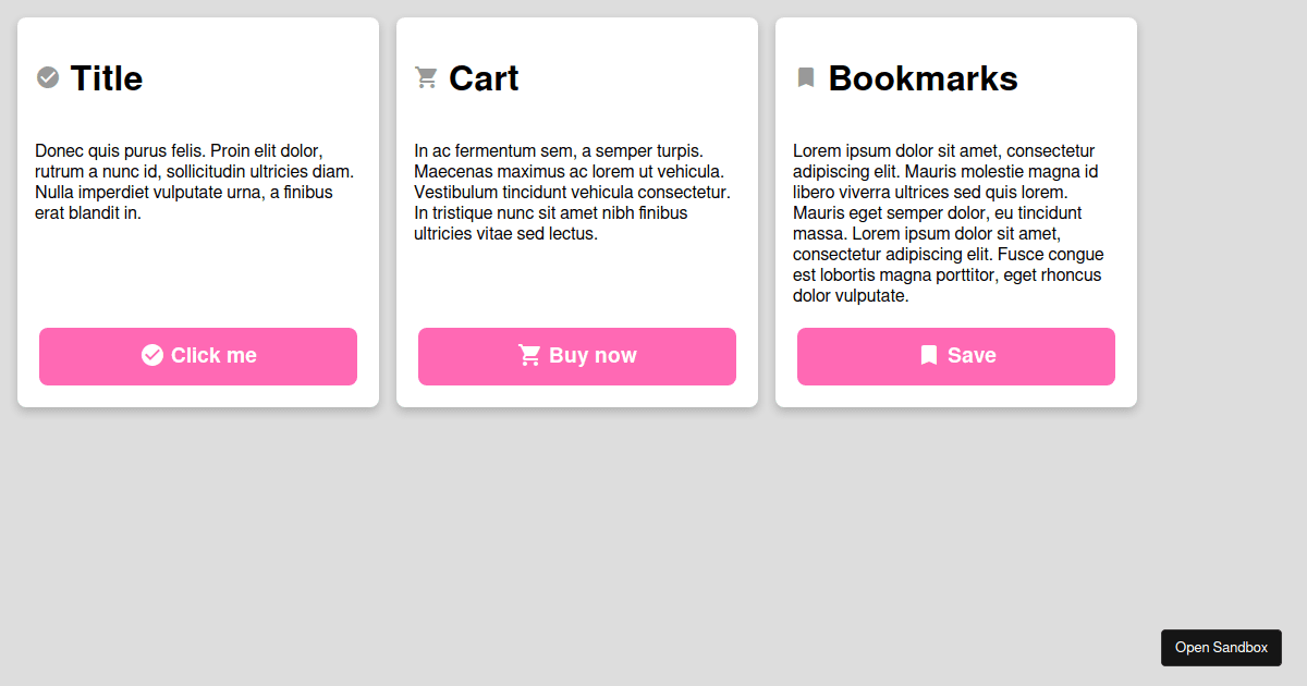 Icon Buttons - Codesandbox