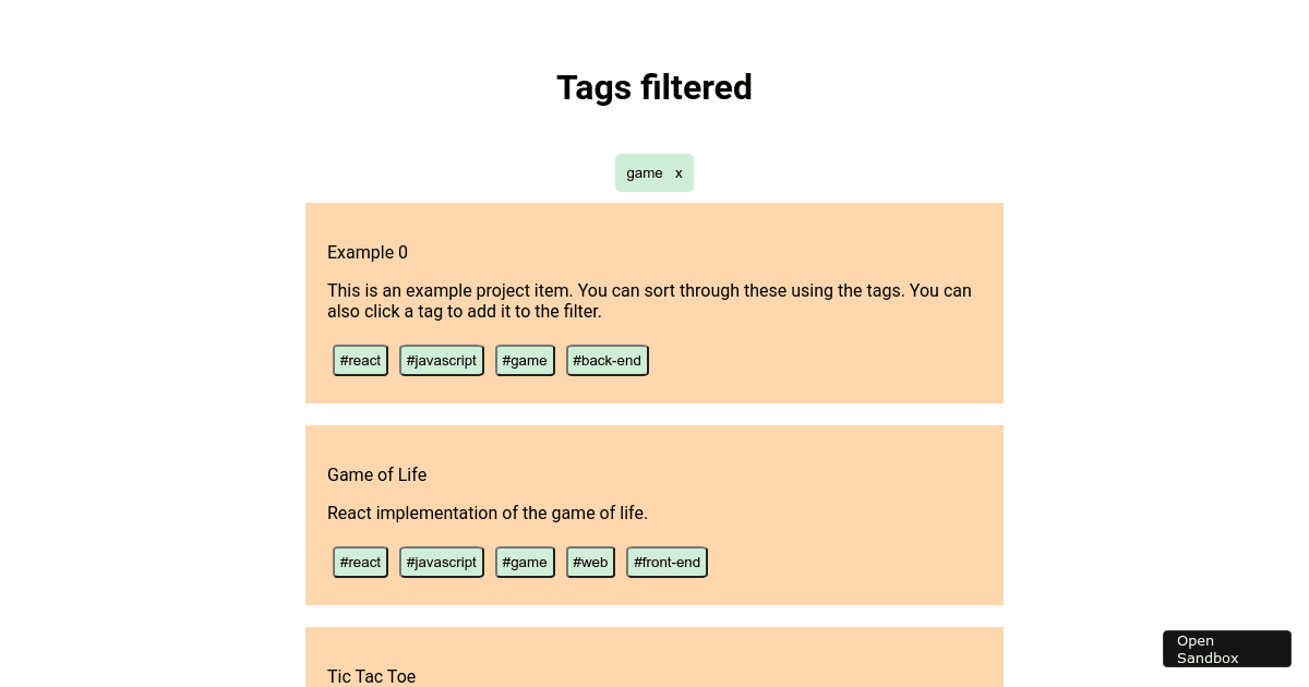 react-filter-tags-component - Codesandbox