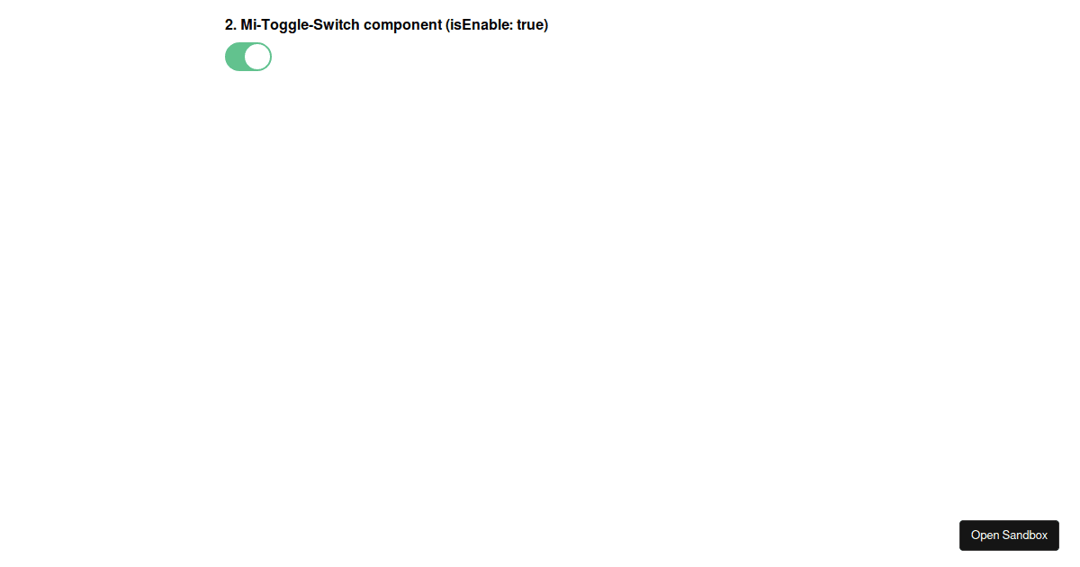 Reactjs Toggle Switch Codesandbox