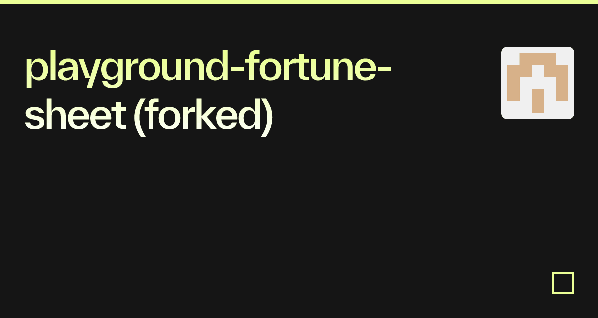 playground-fortune-sheet (forked) - Codesandbox