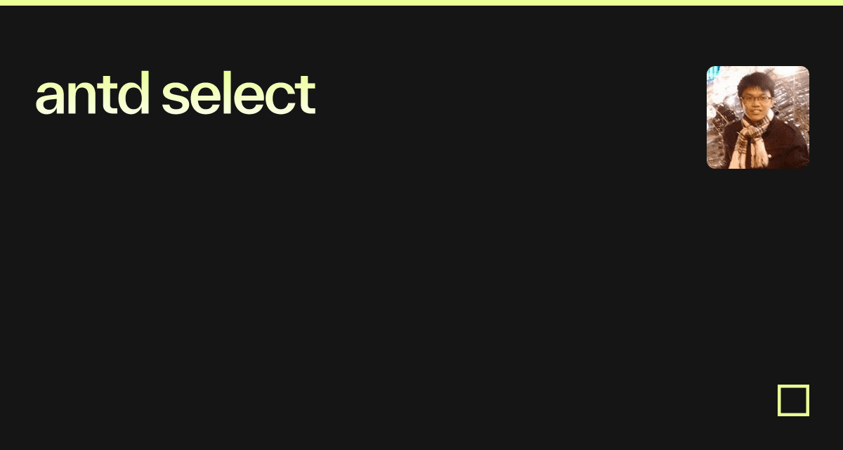 antd select - Codesandbox