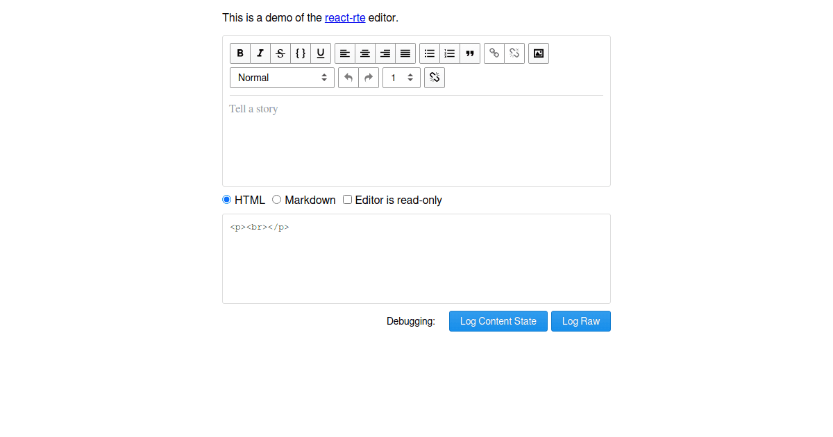 sstur/react-rte - Codesandbox