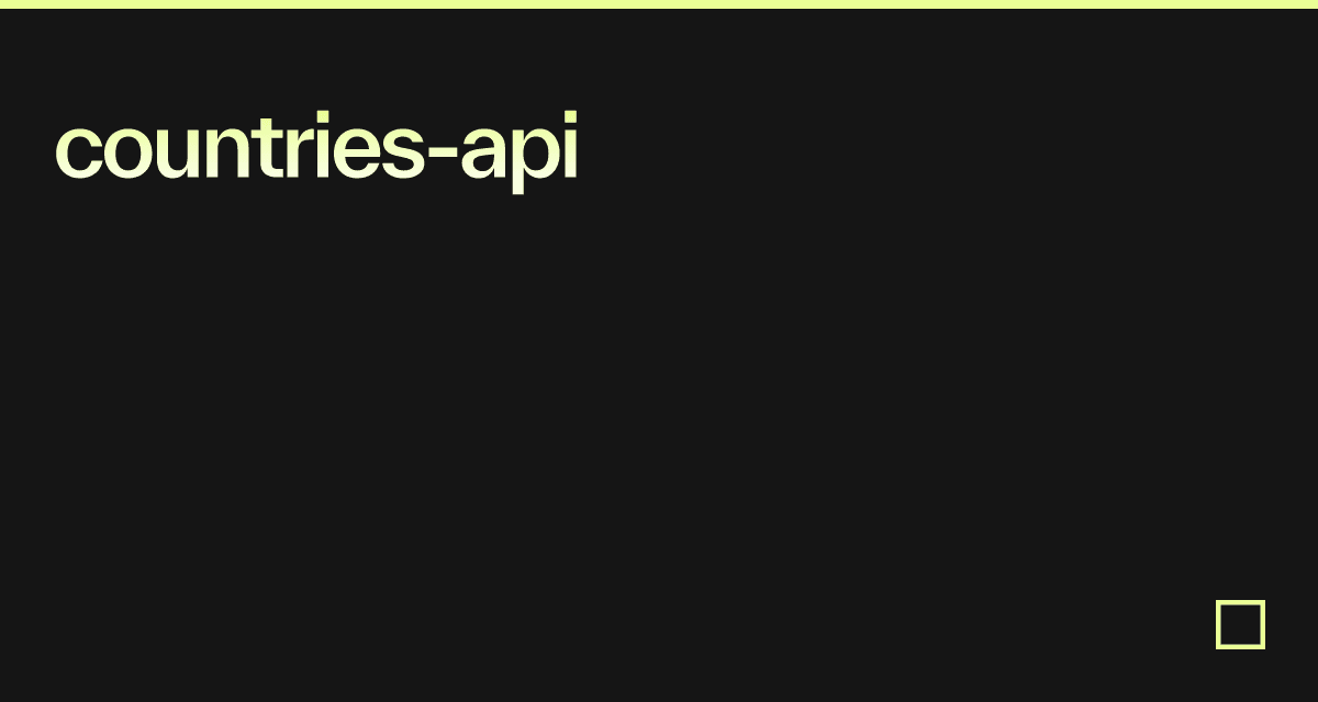 countries-api - Codesandbox