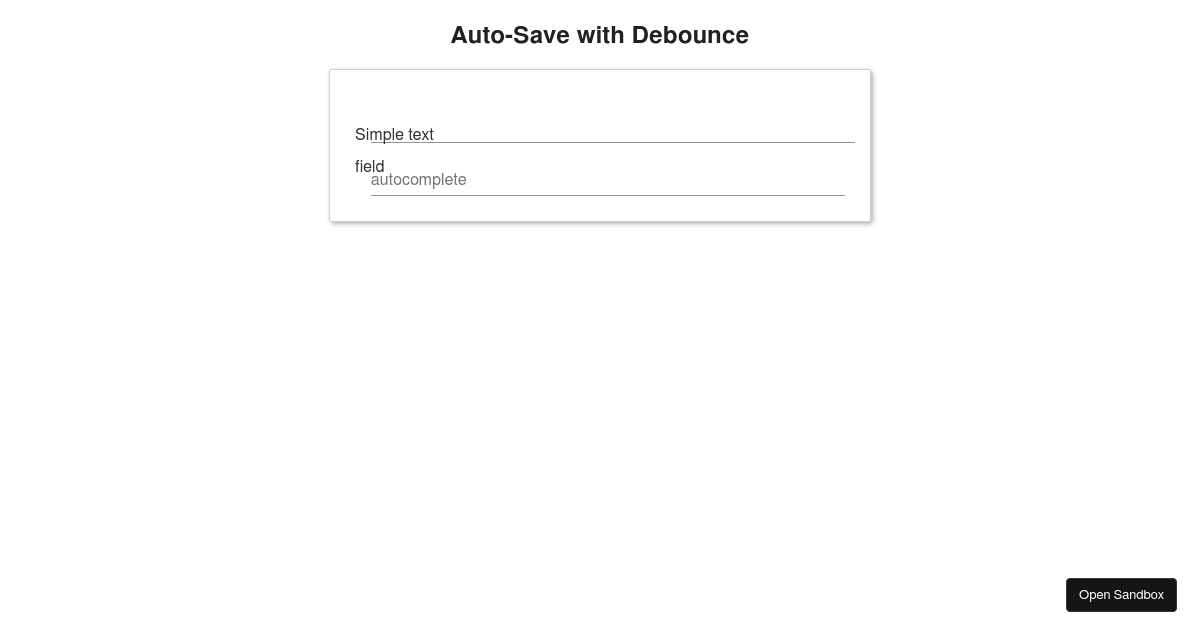 🏁 React Final Form - Auto-Save with Debounce (forked) - Codesandbox