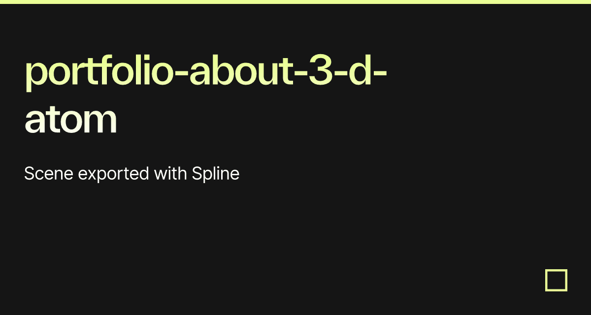 portfolio-about-3-d-atom - Codesandbox
