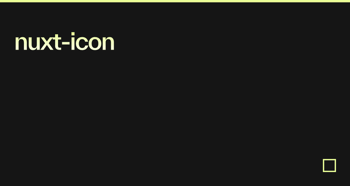 nuxt-icon - Codesandbox