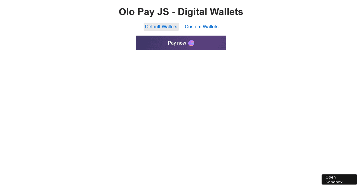 Olo Pay JS - Digital Wallets (forked) - Codesandbox