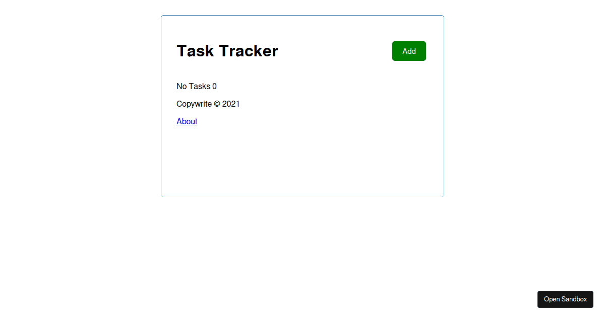 Task Tracker Tutorial - Codesandbox