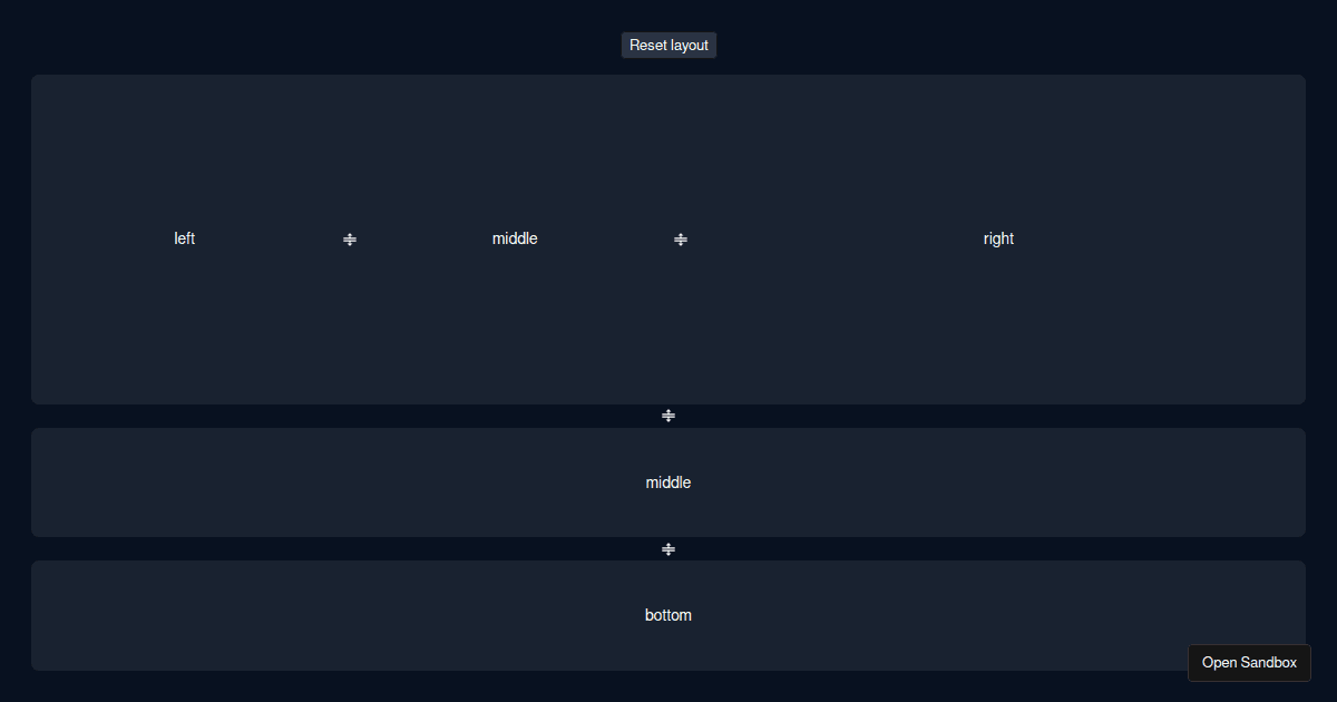 React Resizable Panels Forked Codesandbox