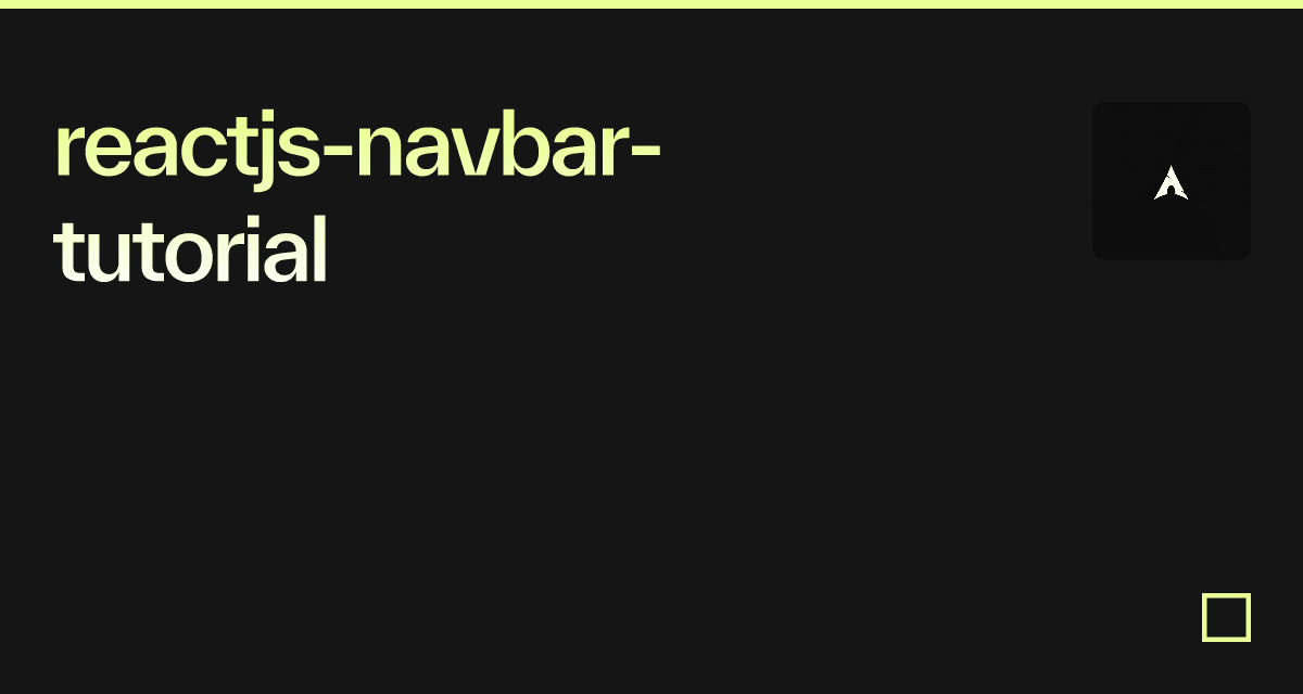 reactjs-navbar-tutorial - Codesandbox reactjs-navbar-tutorial - Codesandbox