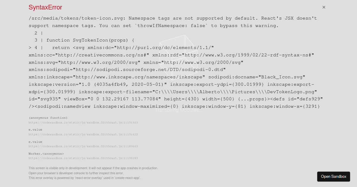 @chainsafe/chainbridge-ui - Codesandbox