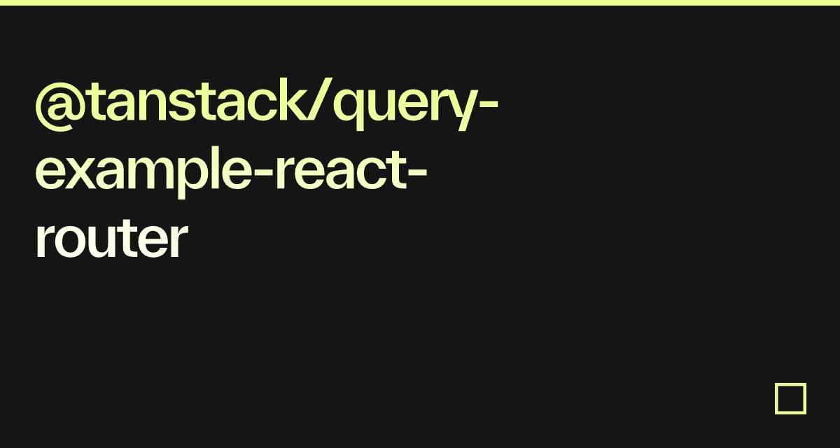 @tanstack/query-example-react-router - Codesandbox