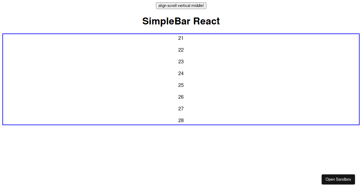 simplebar-react and vertical middle align - Codesandbox