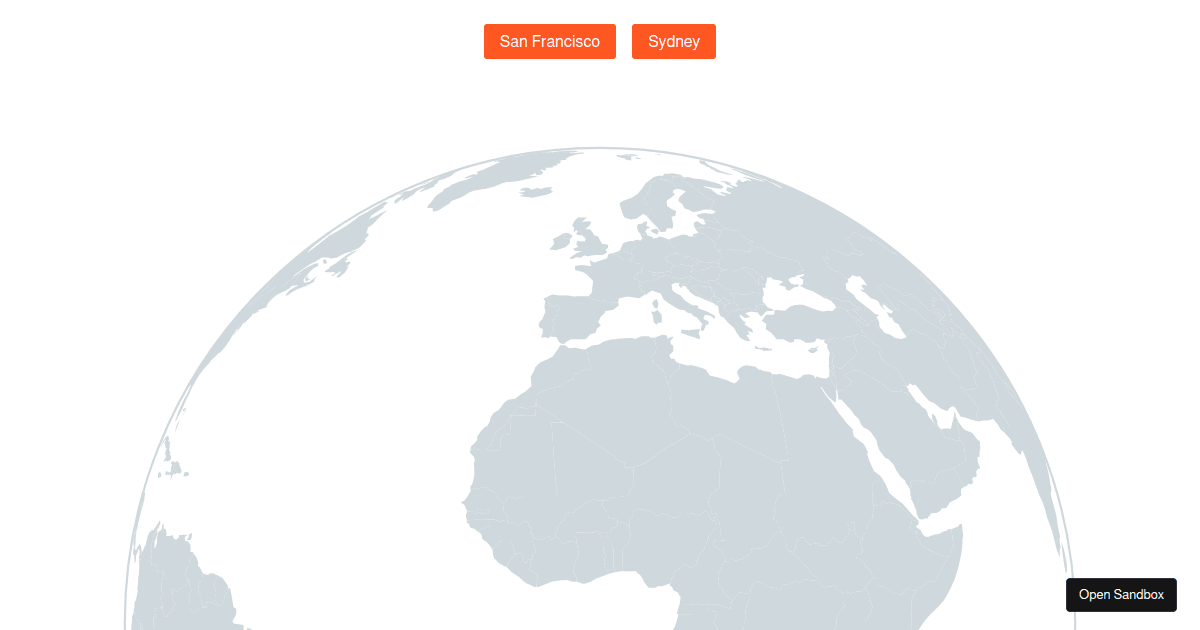 Animated Globe - Codesandbox