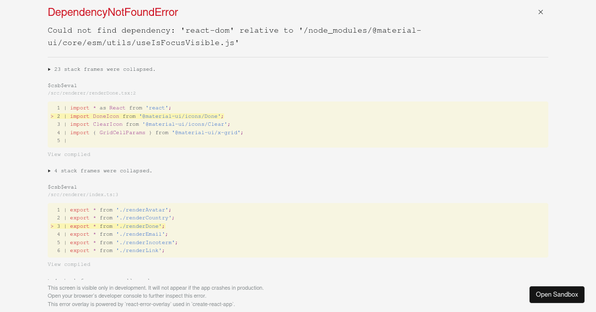 @material-ui/x-grid-data-generator - Codesandbox @material-ui/x-grid-data-generator - Codesandbox