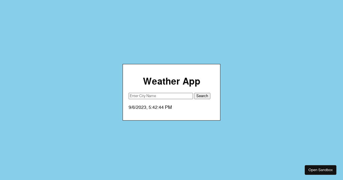 Weather Project draft 3 - Codesandbox