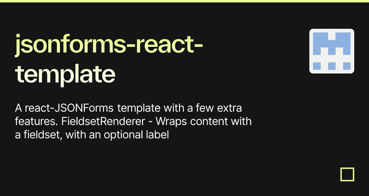 jsonforms-react-template - Codesandbox