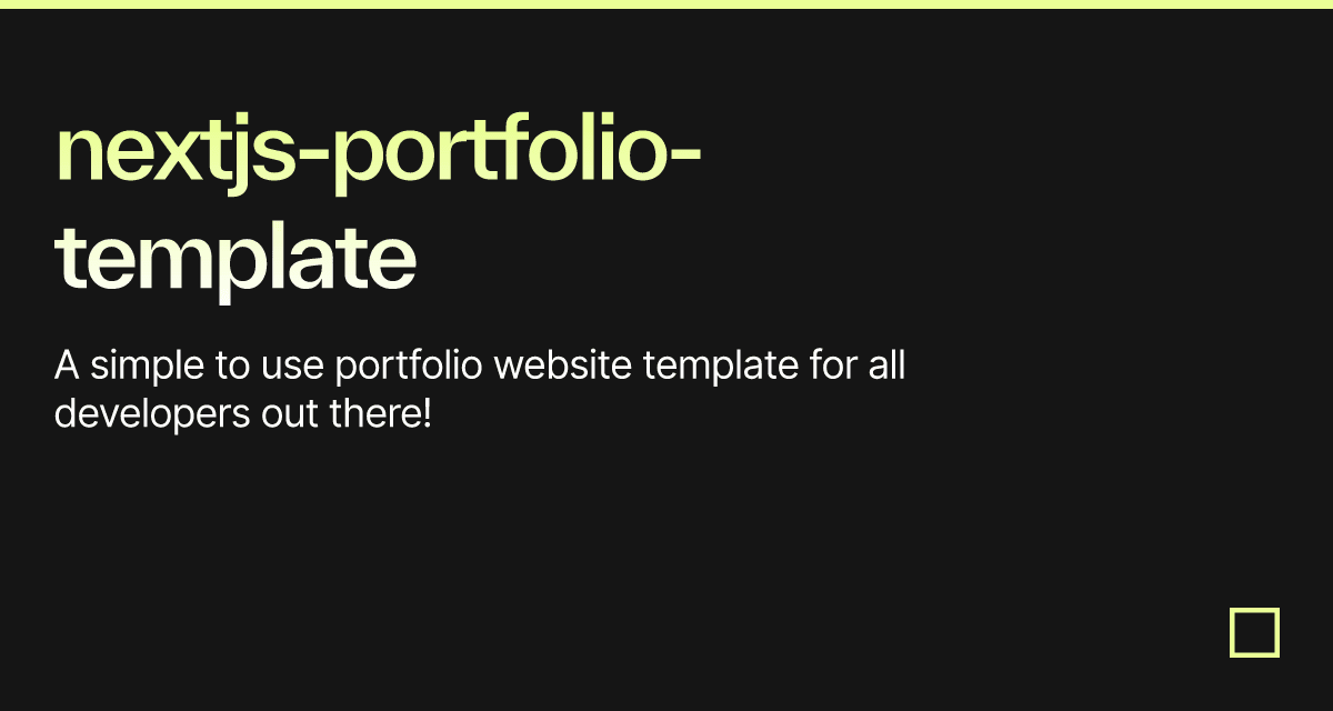 nextjs-portfolio-template - Codesandbox