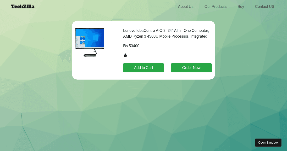 e-commerce (forked) - Codesandbox