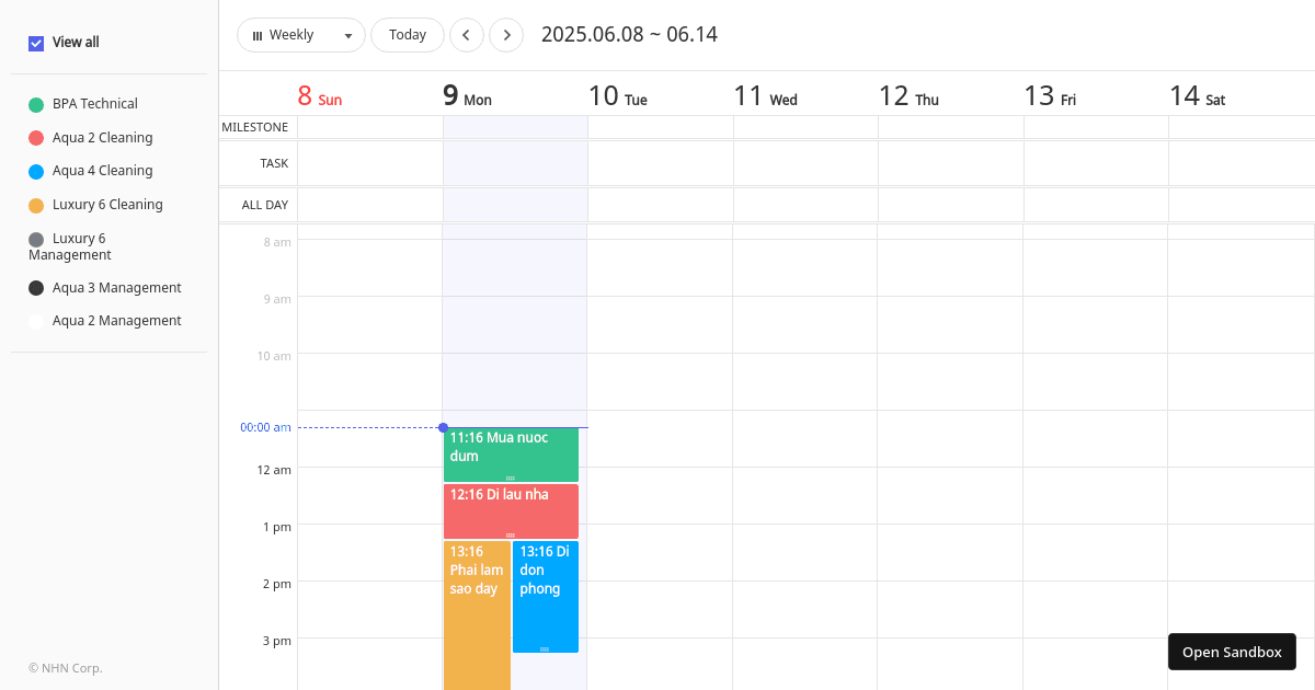react-tui-calendar - Codesandbox