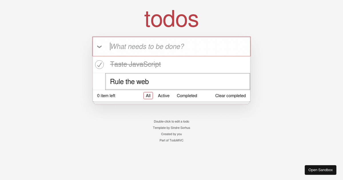 todoMVC-changed - Codesandbox