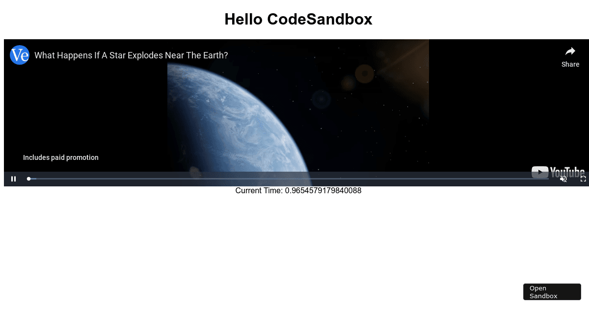 React Videojs Currenttime Forked Codesandbox 