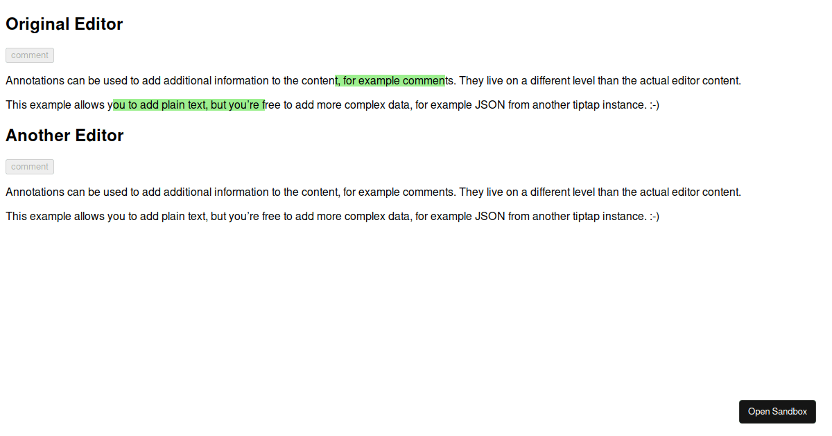 tiptap-collaboration-annotation (forked) - Codesandbox