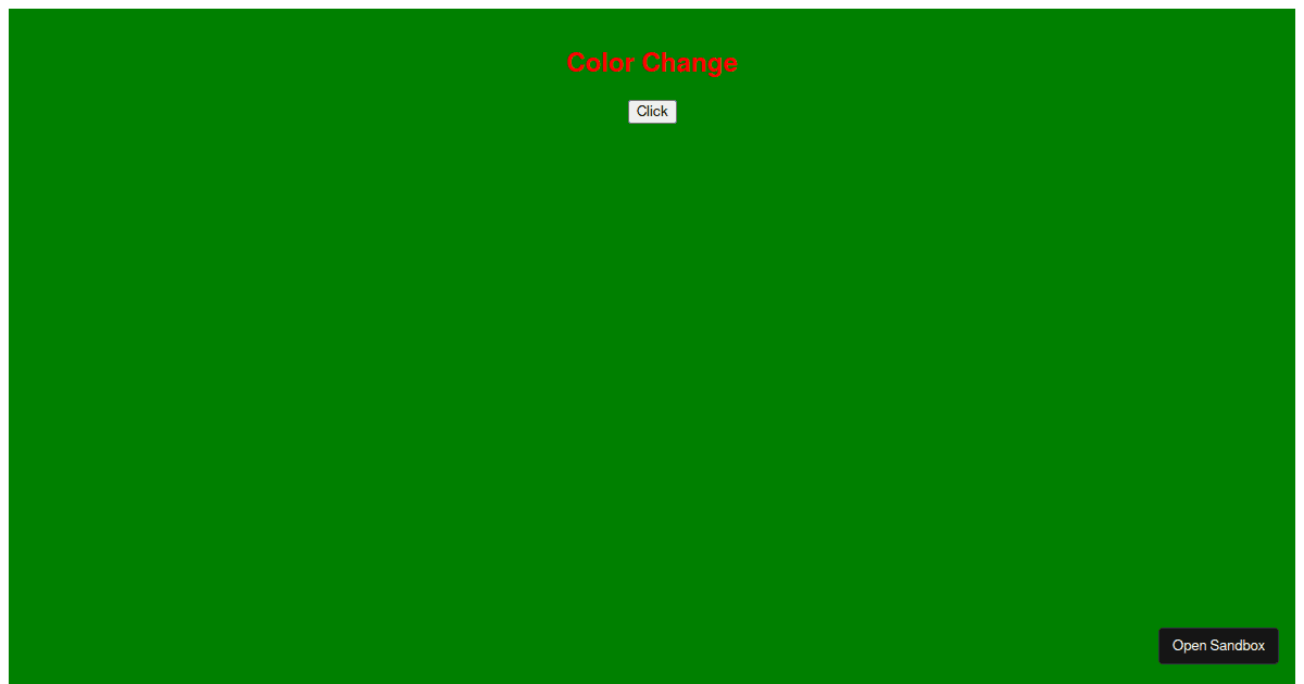 React Click Event Codesandbox