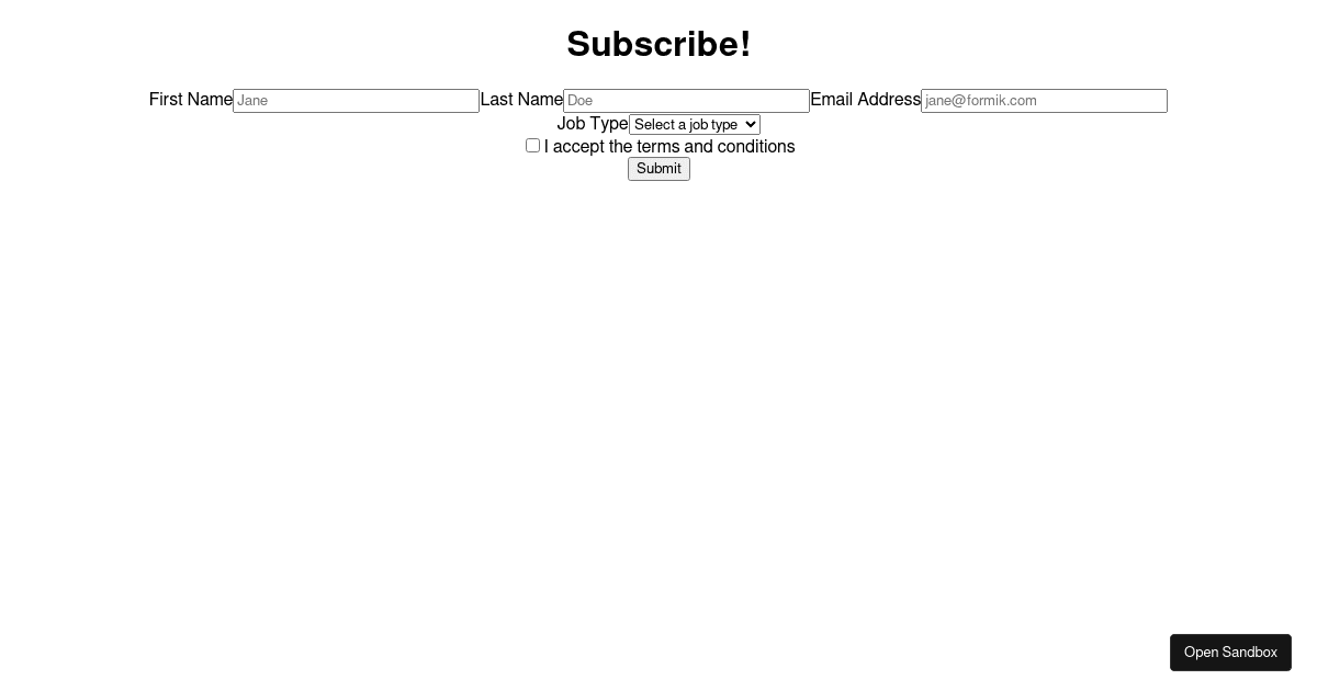 SignUpForm copy from Formik Tutorial - Codesandbox