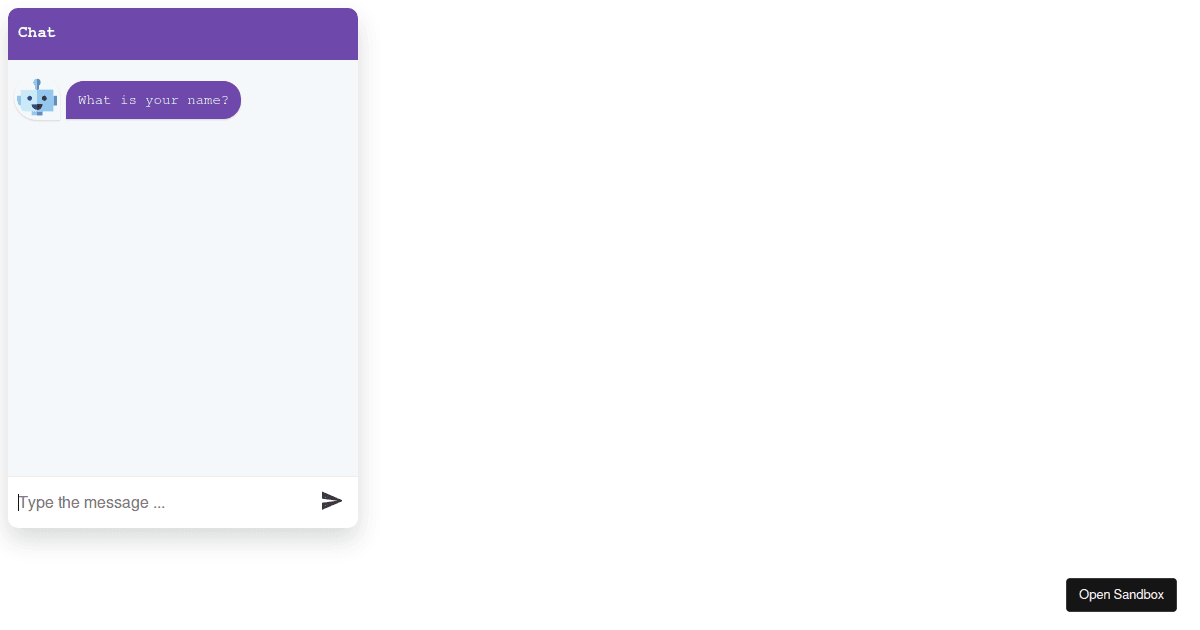 chatbot - Codesandbox