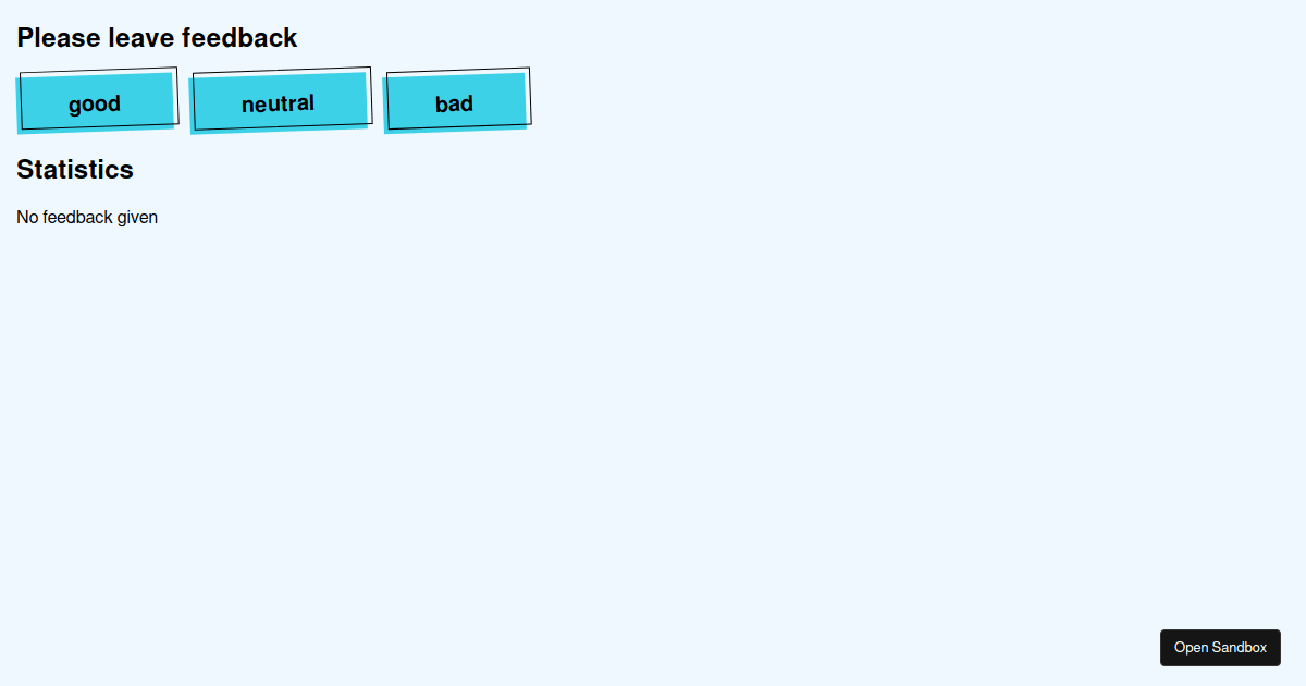 goit-react-hw-02-feedback - Codesandbox