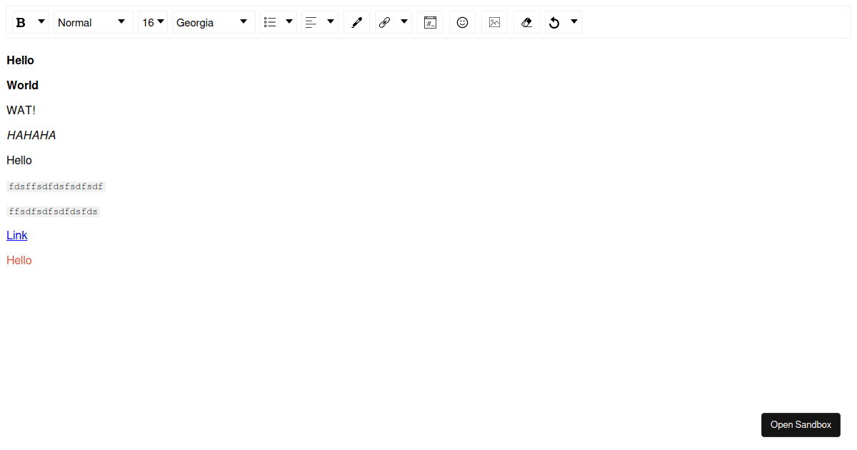 Draftjs Editor With Inline Styling Support Codesandbox