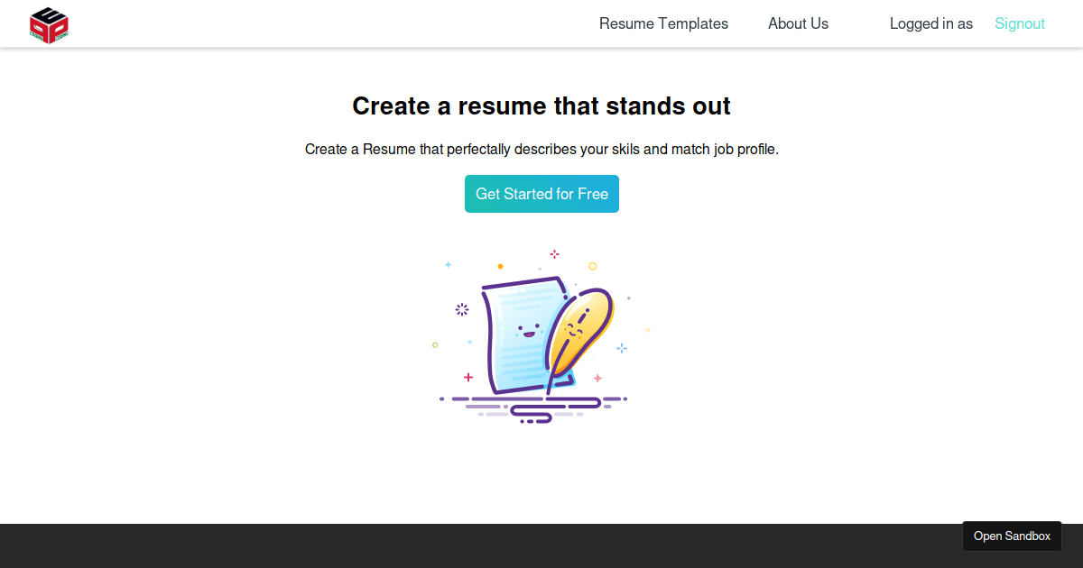 Resume Builder - Codesandbox