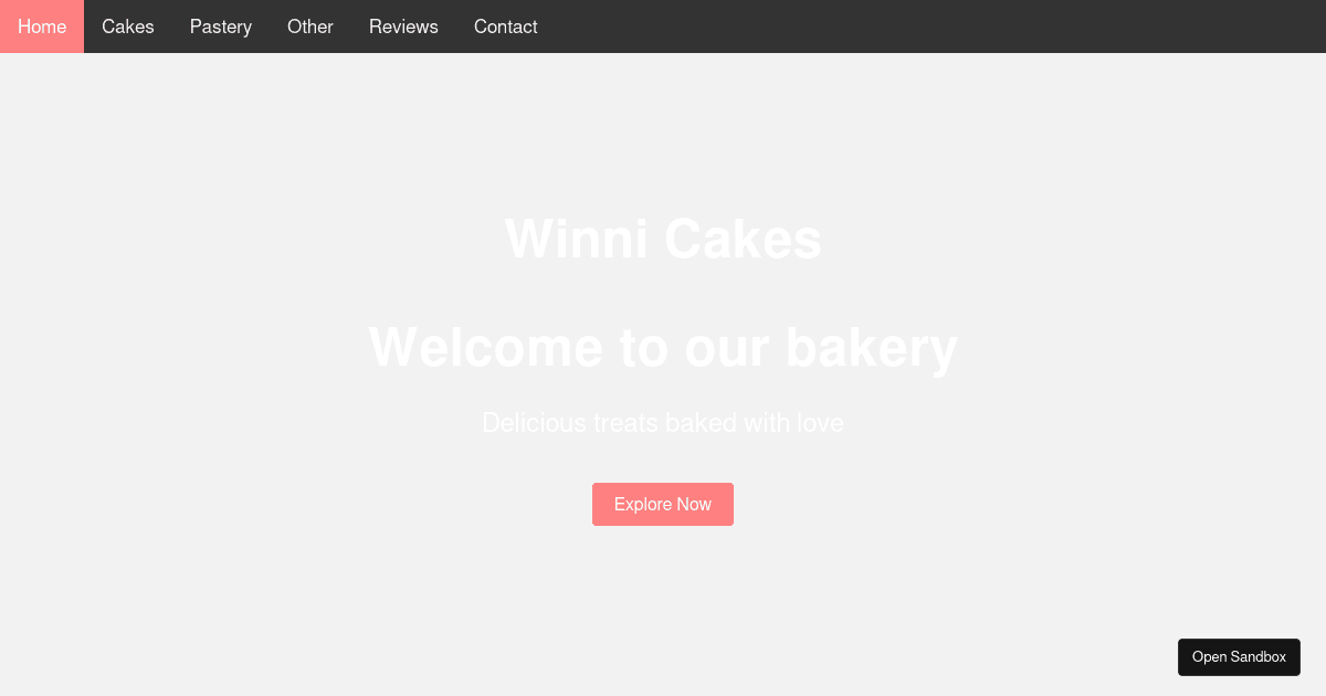 winni-cake-website - Codesandbox
