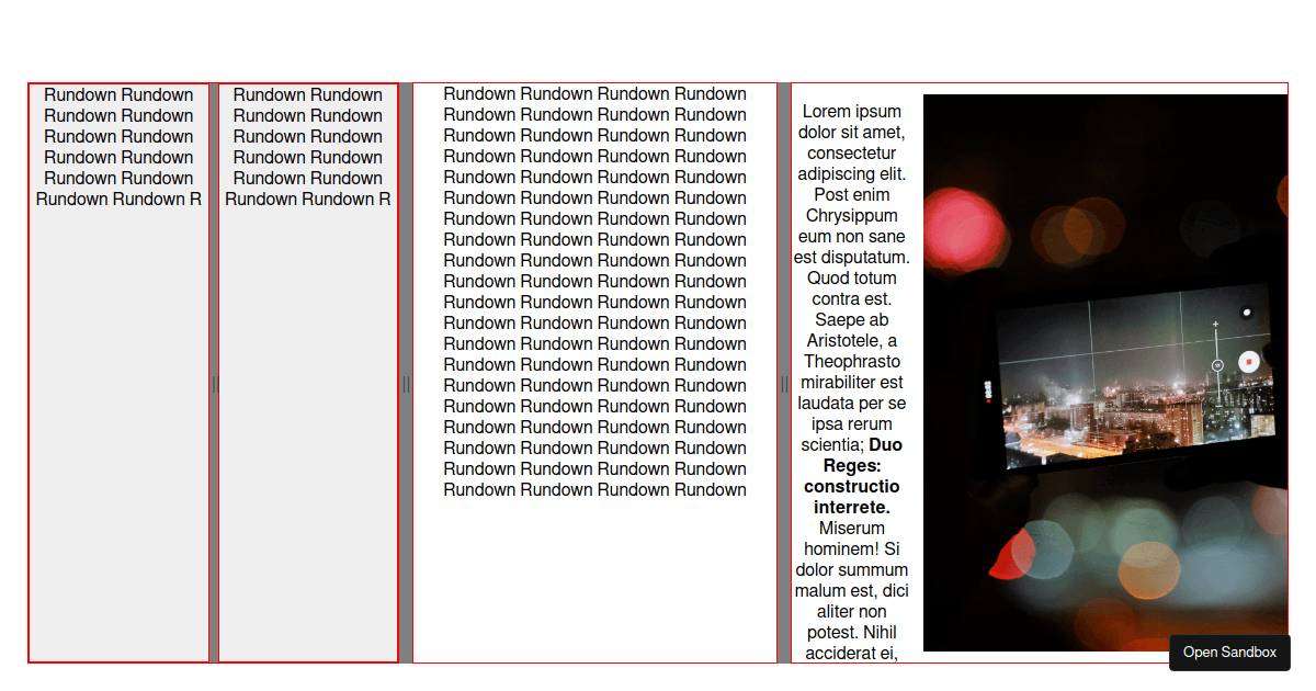 React Split - Codesandbox